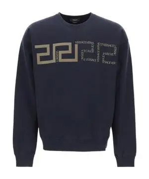 Versace Greca Print Crewneck Sweatshirt