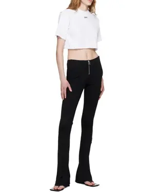 Off-White Slim Fit Flared Jersey Pants