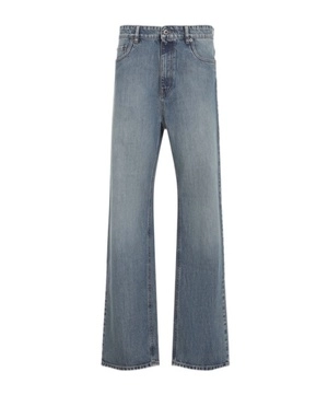 Miu Miu Wide Leg Stonewashed Denim Jeans - Navy Blue