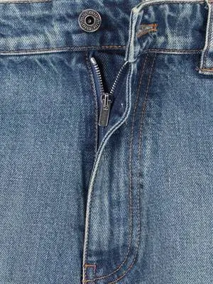 Miu Miu Wide Leg Stonewashed Denim Jeans - Navy Blue