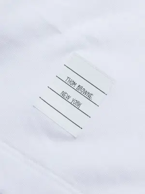 Thom Browne Logo Patch Crewneck T-shirt - White