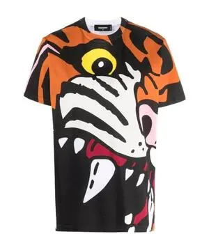 Dsquared2 Tiger Print Crewneck T-shirt