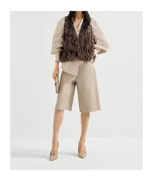 Brunello Cucinelli Sequin Embellished Feather Vest - Black