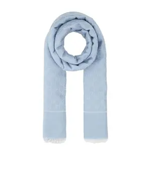Gucci Gg Supreme Logo Scarf - Blue