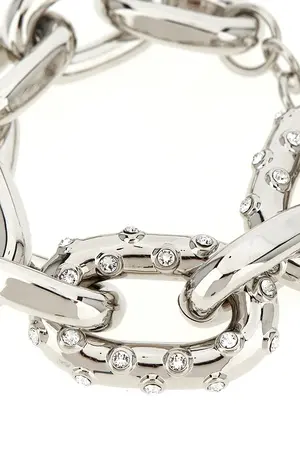 Rabanne Embellished Chain Link Bracelet - Gray