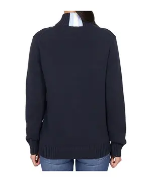 Polo Ralph Lauren Zip-up Cardigan With Ribbed Edges