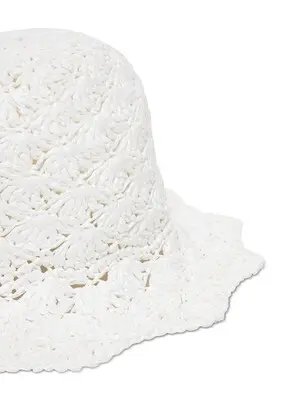 Red Valentino Woven Bucket Hat - White
