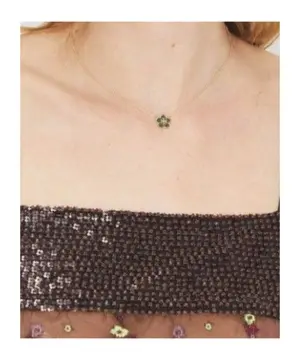 Tory Burch Flower Charm Necklace