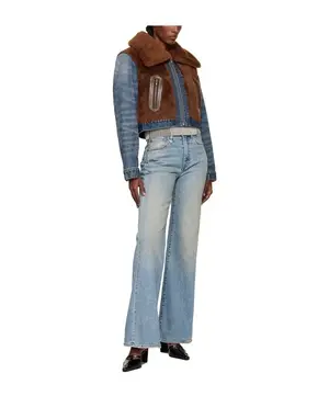 R13 Denim And Fur Jacket