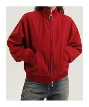 1989 STUDIO Ribbed Collar Zip-up Coat