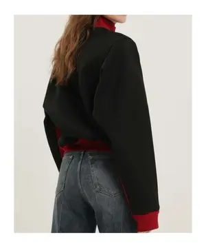 1989 STUDIO Ribbed Collar Zip-up Coat
