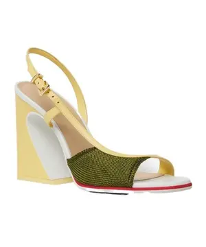 Fendi Arco Asymmetric High-heel Sandals - Multicolor