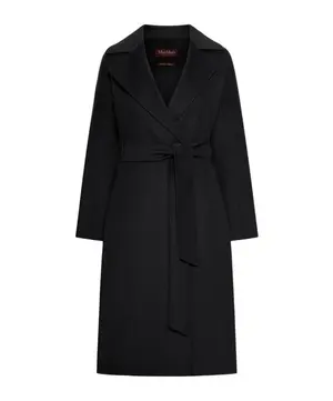 Max Mara Cles Belted Coat - Black