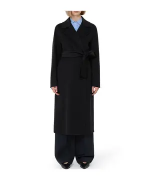 Max Mara Cles Belted Coat - Black