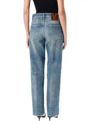 Valentino Garavani Logo Patch Classic Jeans