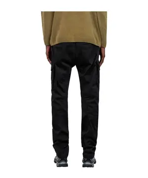 C.P. COMPANY Cargo Sateen Pants - Black