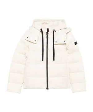 Peuterey Quilted Hooded Zip-up Jacket - Beige