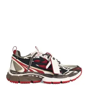 Off-White Be Right Back" Leather Blend Sneakers - Red