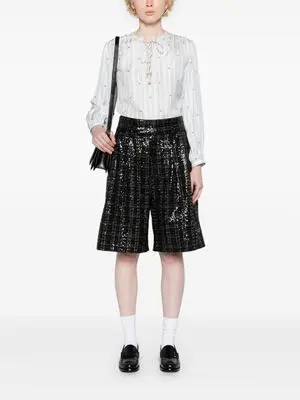 Celine Romy Striped Silk Blouse