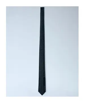 Saint Laurent Striped Silk Satin Tie