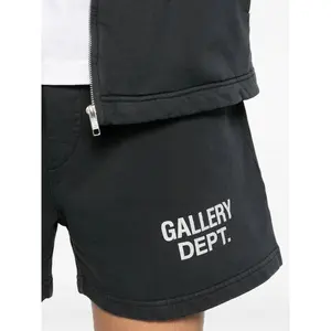 GALLERY DEPT. Elastic Waist Shorts With Letter Print