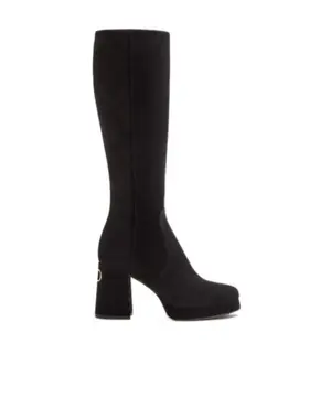 Valentino Garavani Fawcette Platform Boot In Crust Leather 90mm