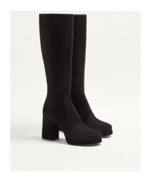 Valentino Garavani Fawcette Platform Boot In Crust Leather 90mm
