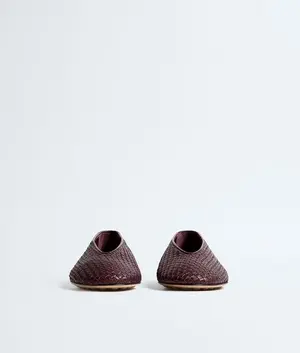 Bottega Veneta Ballerina Flats - Deep Reddish Brown