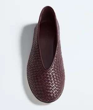 Bottega Veneta Ballerina Flats - Deep Reddish Brown