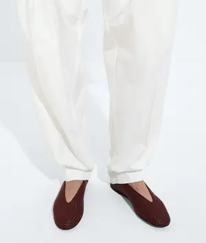 Bottega Veneta Ballerina Flats - Deep Reddish Brown