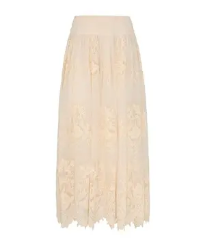 Zimmermann Luna Lace Maxi Skirt - Cream
