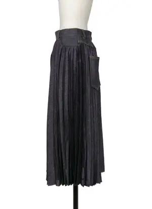 Sacai Pleated Midi Skirt