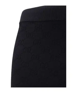 Gucci Allover Gg Motif Stretched Leggings - Black