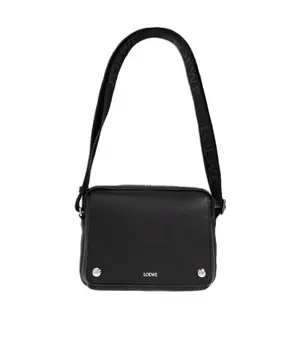 Loewe Logo Printed Messenger Bag - Black