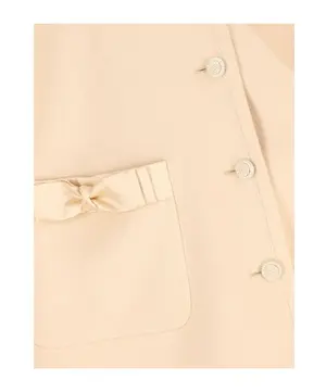 Valentino Garavani Bow Detailed Button-up Coat