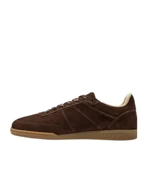 A.p.c. Round Toe Lace Up Sneakers - Chocolate-colored