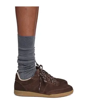 A.p.c. Round Toe Lace Up Sneakers - Chocolate-colored