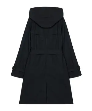 Burberry Long Sleeve Double Breasted Coat With Hood