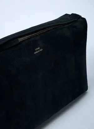 TOTEME Logo Lettering Clutch Bag - Black