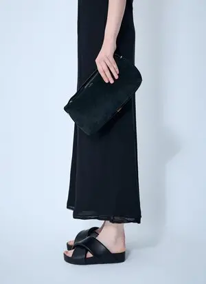 TOTEME Logo Lettering Clutch Bag - Black
