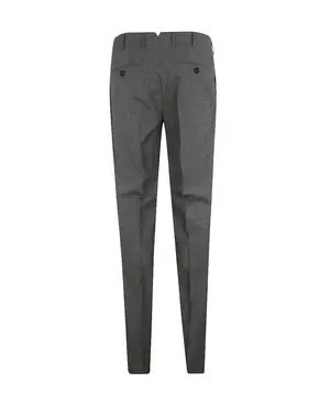 Brunello Cucinelli Mid-waist Straight Wool Casual Pants