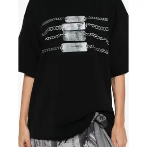 Alexander Wang Chain Graphic Oversized T-shirt - Black