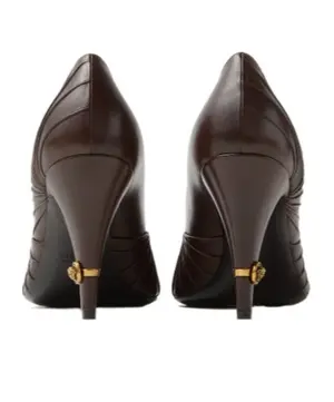 Versace Pleated Stiletto Pumps - Brown