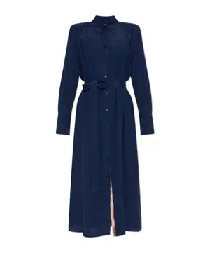 Paul Smith Belted Shirt Dress - Navy Blue