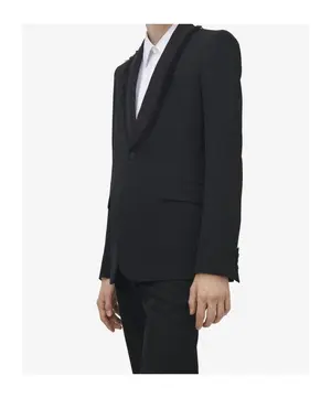 Alexander McQueen Single-breasted Jacket With Frayed Lapel