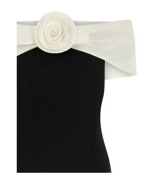 SELF-PORTRAIT Crepe Flower Maxi Dress