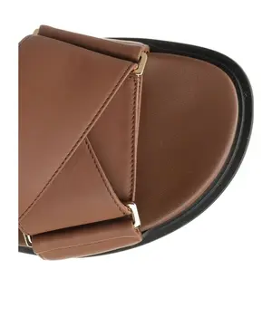 Marni Leather Fussbett Sandals - Brown