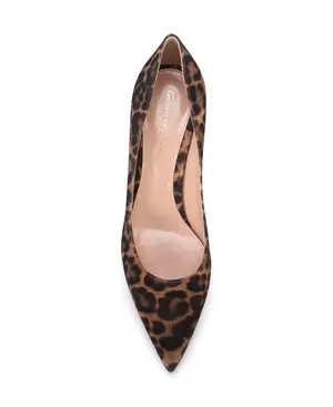 GIANVITO ROSSI Leopard Print Pointed-toe High Heels