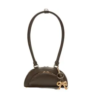 SELF-PORTRAIT Leather Mini Shoulder Bag - Brown