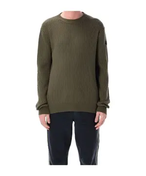 Moncler Ribbed Crewneck Knitted Sweater